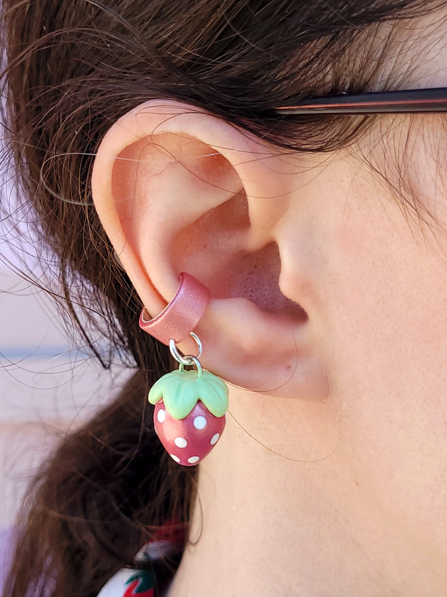 Strawberry Ear Cuff – MariposaMiniatures